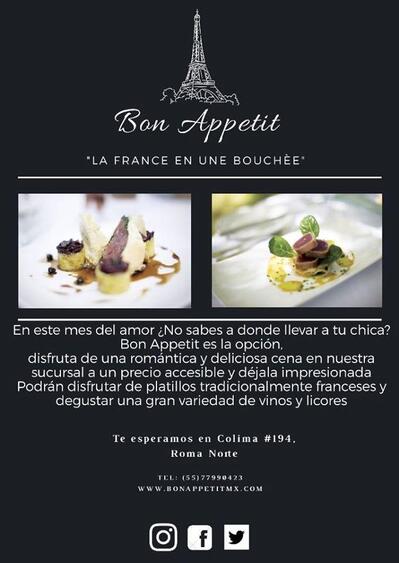 Restaurante "Bon Appetit", Ciudad de México - Menú del restaurante ...