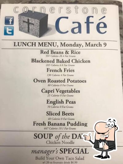 Cornerstone Cafe at Methodist Rehab, Jackson - Restaurant menu, prices ...