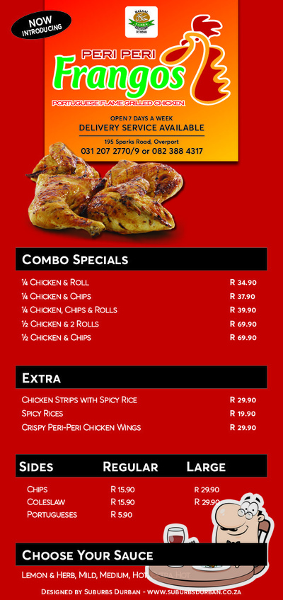 Frangos Peri-Peri, Durban - Speisekarte, Preise und Bewertungen