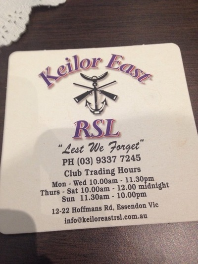 Keilor East RSL, Essendon West - Restaurant menu, prices and reviews
