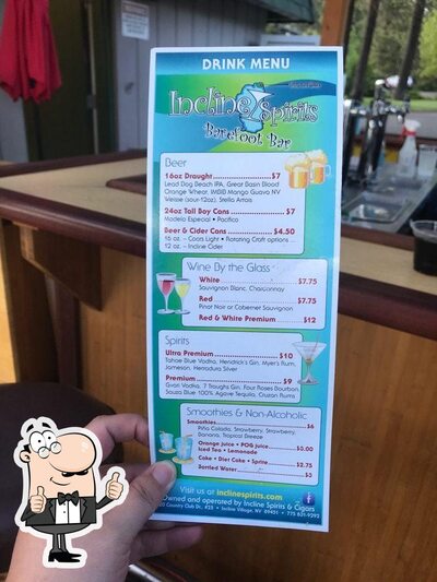 Incline Beach Barefoot Bar, Incline Village - Restaurant menu, prices ...