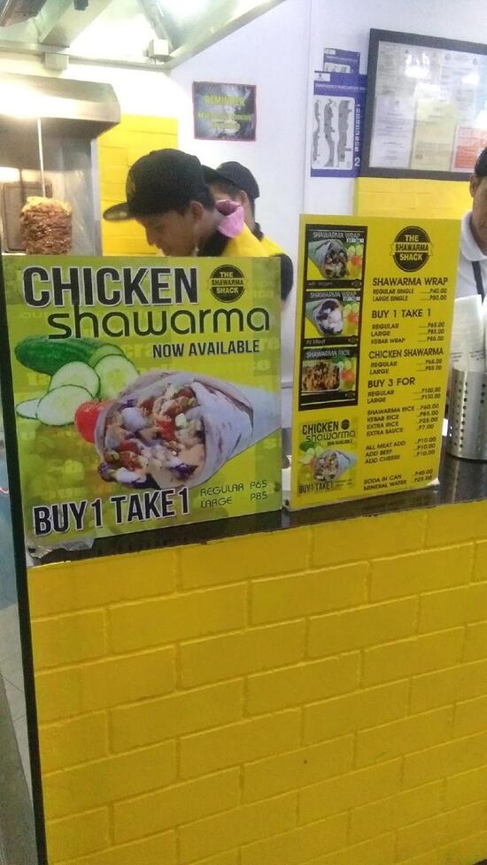 Menu at The Shawarma Shack SM North EDSA restaurant, Quezon City