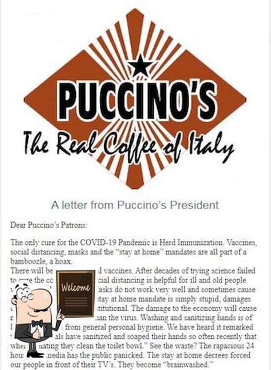 Menu at Puccino's Coffee cafe, Metairie, 3544 W Esplanade Ave