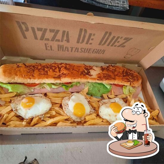 Menu at Pizza de diez restaurant, Mariano Acosta