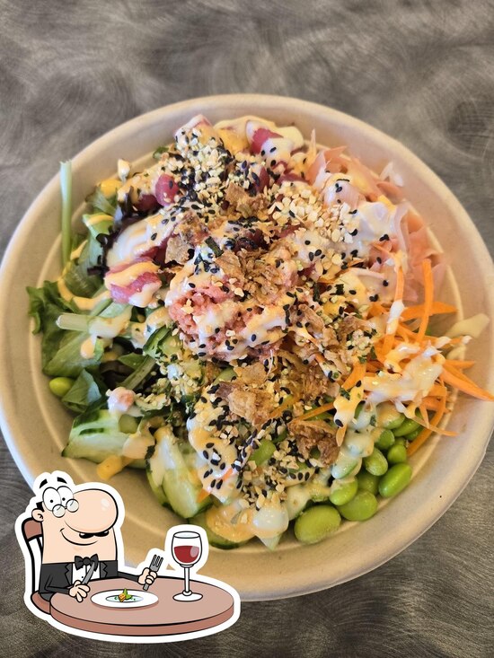 Menu at Poke One restaurant, Bismarck