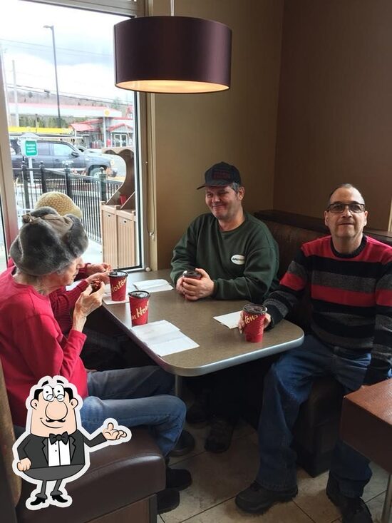 Menu at Tim Hortons fast food, Knowlton