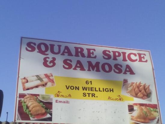 Menu at Square Spice & Samosa, Rustenburg