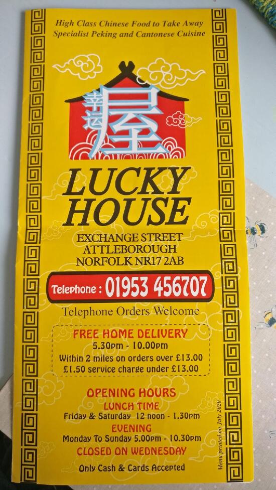 Menu At The Lucky House Fast Food Attleborough Menu At The Lucky House Fast Food Attleborough