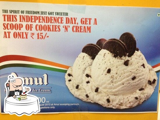 Menu at Amul Ice Cream Parlor, Pune, 15/3 Indrapushp Bldg