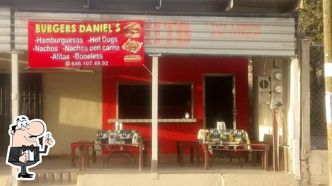 Menu at Burger 's Daniel 's restaurant, Ensenada