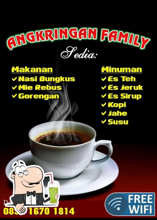 Menu at Angkringan Family cafe, Pecangaan