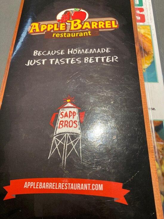 Menu at Apple Barrel Restaurant, Council Bluffs, S 24th St