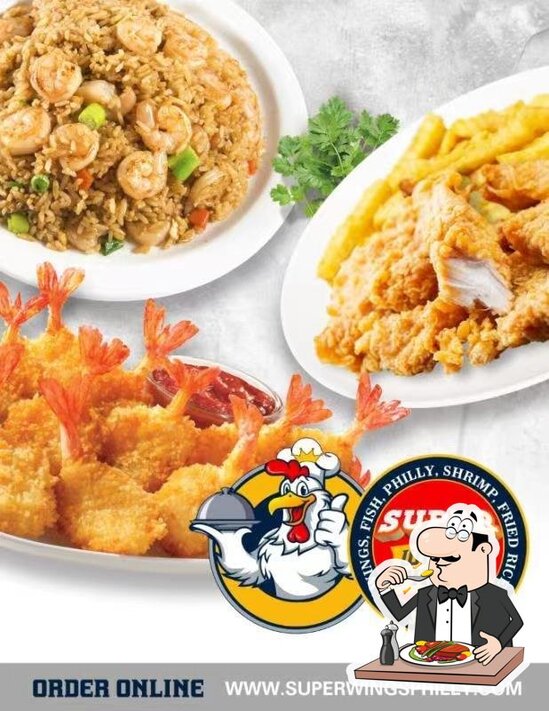 Carta de comida rápida Super Wings & Philly, Troy