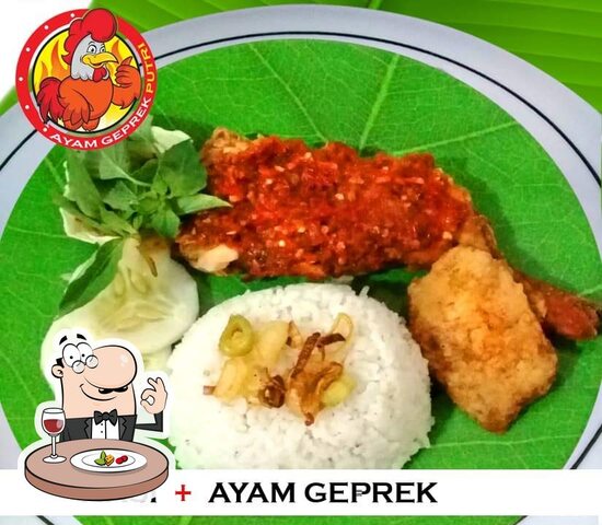 Menu at Ayam geprek putri restaurant, Makassar