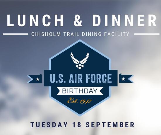 Menu at Chisholm Trail Inn Dining Facility cafe, McConnell Air Force Base