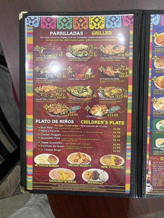 Menu at Taquería Mi Pueblito restaurant, Pearland