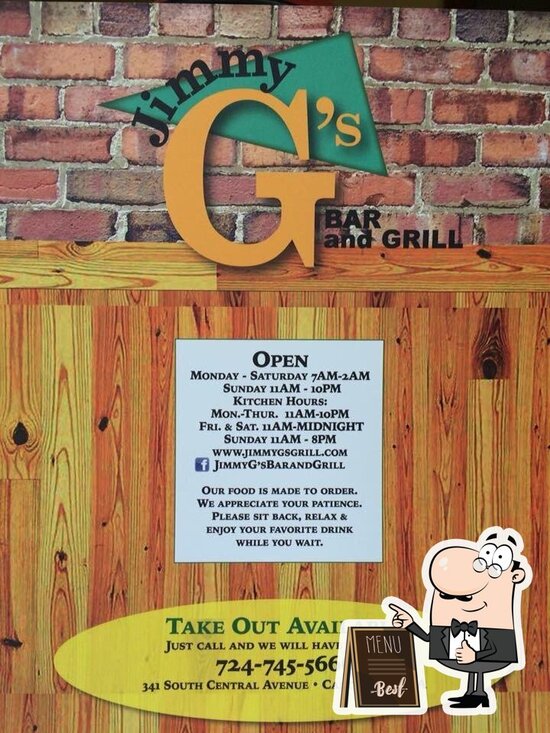 Jimmy G's Bar & Grill, Canonsburg - Restaurant menu, prices and reviews