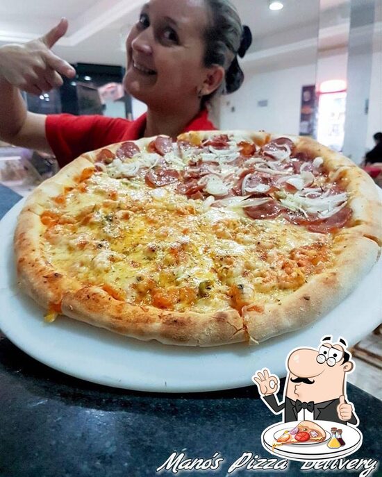 Menu em Mano's Pizza Delivery cafeteria, Fortaleza