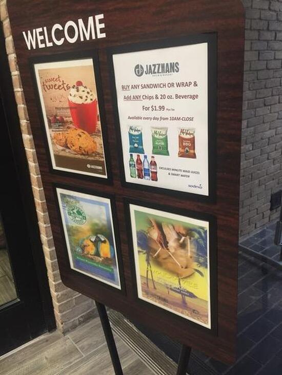 Menu at Jazzman's cafe, Edinburg