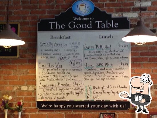 Menu at The Good Table restaurant, Westfield