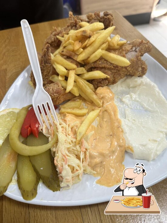 Menu at Mido's Chicken restaurant, Budapest