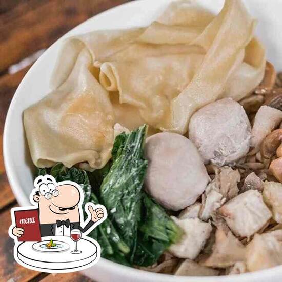 Menu at Bakmi Papyrus restaurant, Jakarta