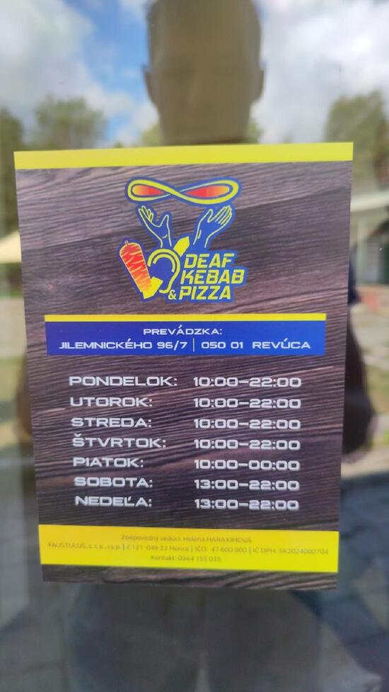 Menu at DEAF KEBAB & PIZZA restaurant, Revúca
