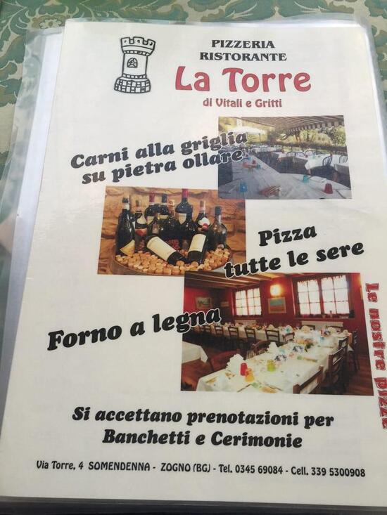 Menu da Ristorante La Torre, Zogno
