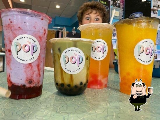 Menu at Pop Bubble Tea, Asheville