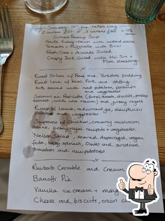 Menu at The Lord Nelson Pub, Brightwell Baldwin