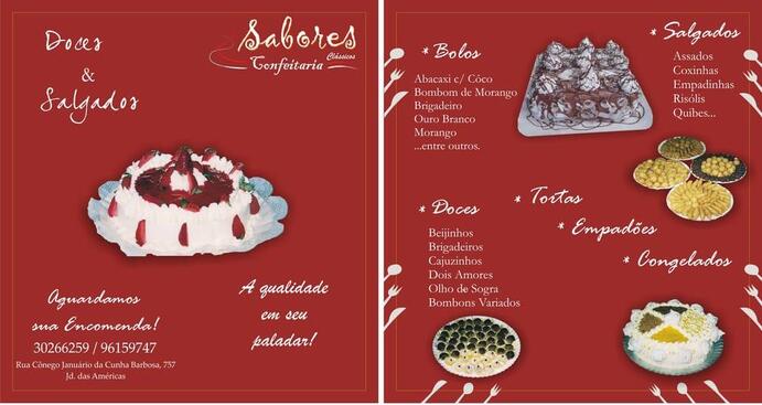 Menu em Confeitaria Sabores Clássicos, Curitiba