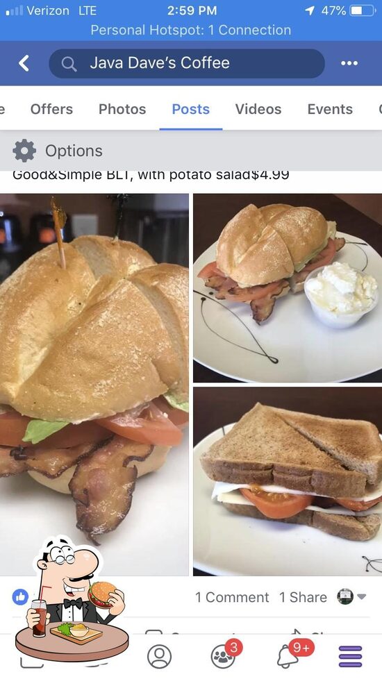 JAVA DAVE’S COFFEE, South Amboy - Restaurant menu, prices and reviews