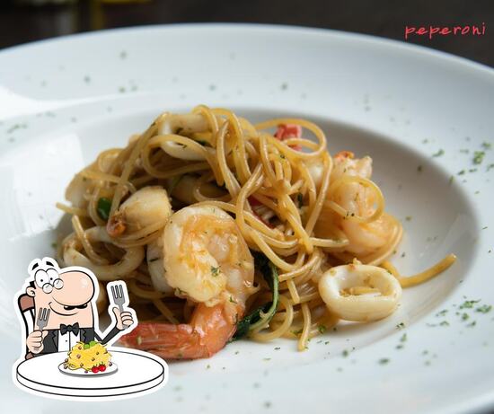 Menu at Peperoni restaurant, Bangkok, 222 Si Lom