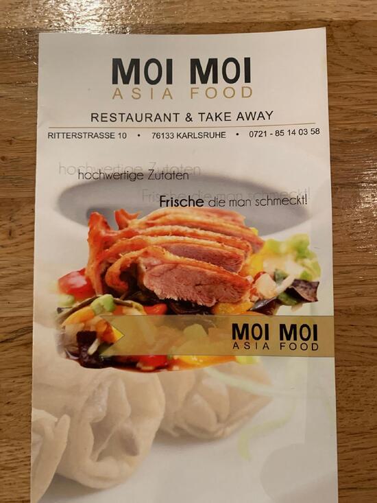 Speisekarte von Miu Miu restaurant, Karlsruhe, Kaiserallee 149