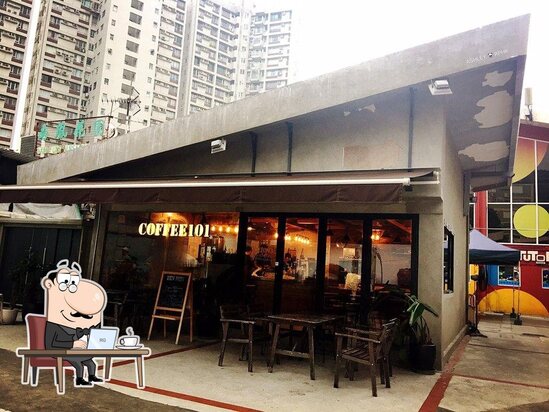 Menu at Coffee 101 cafe, Hong Kong