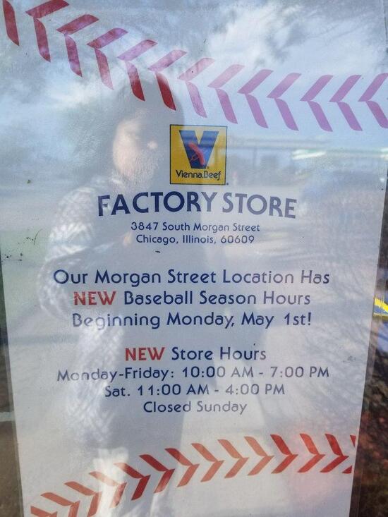 Menu at Vienna Beef Factory Store restaurant, Chicago, S Morgan St