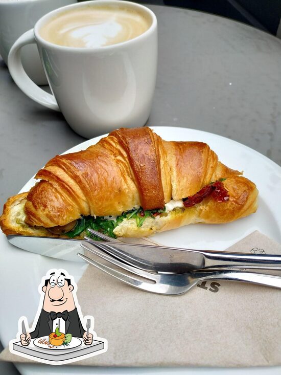 Menu at Starbucks cafe, Katowice, Dworcowa