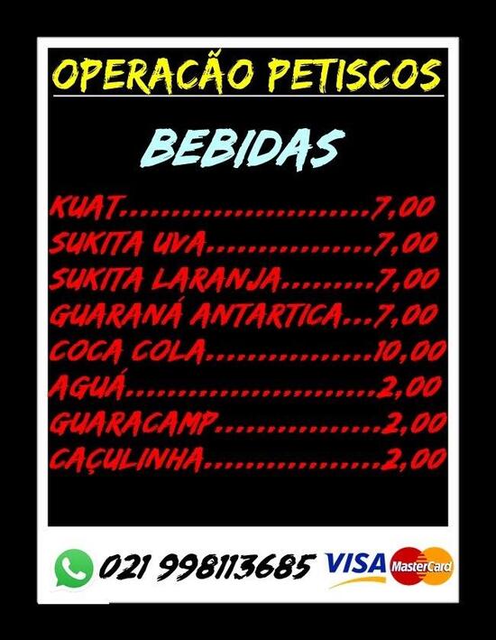 Menu at Operação petiscos pub & bar, Nova Iguaçu
