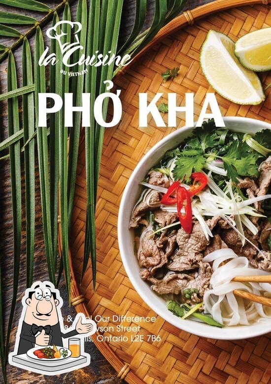 Menu at Pho Kha restaurant, Niagara Falls
