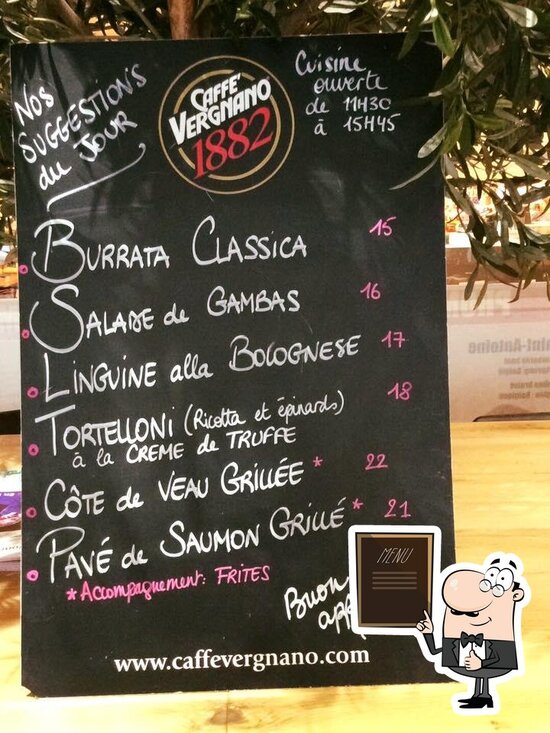 Menu at CAFFÈ VERGNANO 1882, Woluwe-Saint-Lambert, Rue Saint-Lambert