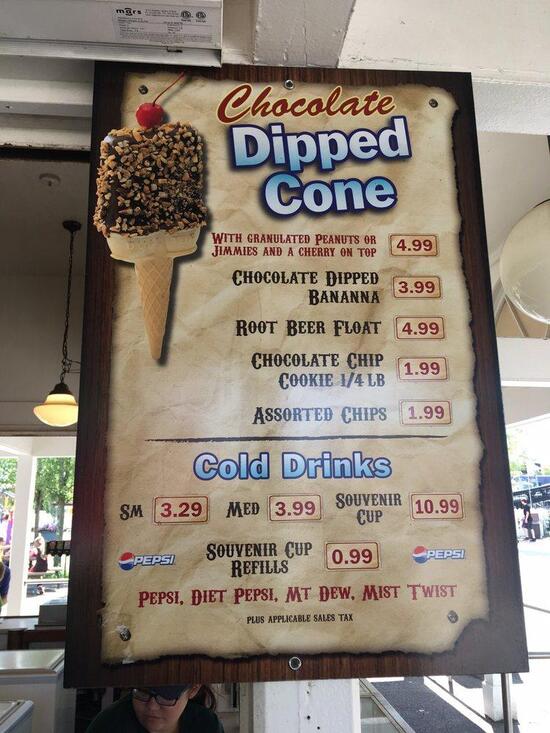 Menu at Golden Nugget, West Mifflin