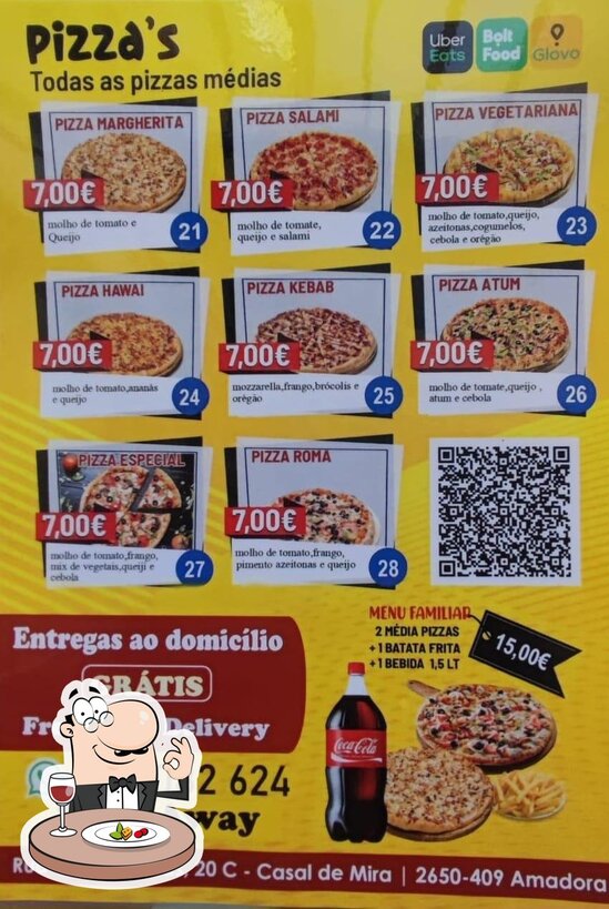 Menu em Tasty Food & Pizza, Amadora