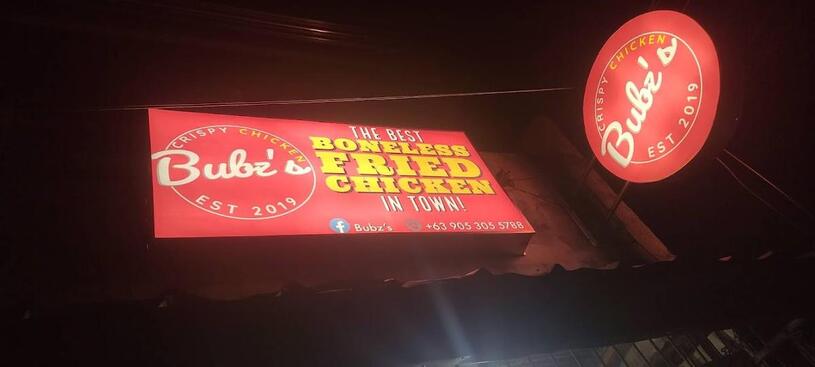 Menu at Bubz's Fried Chicken House restaurant, Balagtas