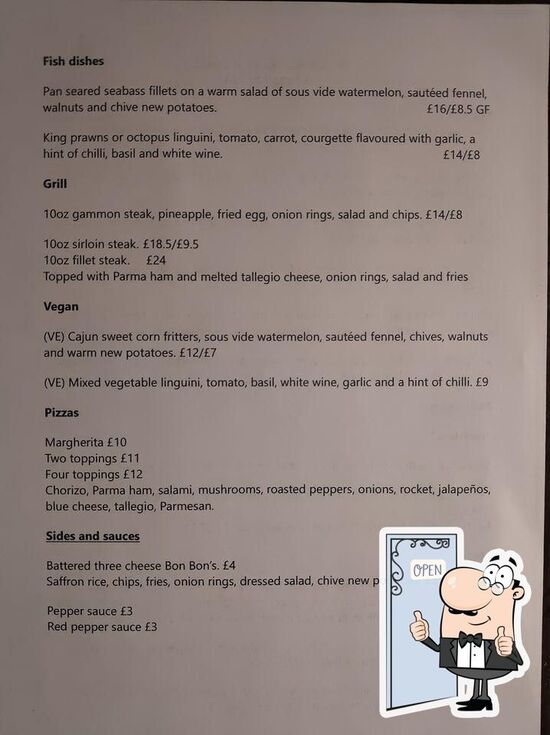Menu at The Golden Fleece pub & bar, Elland, Lindley Rd