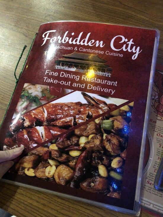Menu at Forbidden City Chinese Restaurant, Hamilton