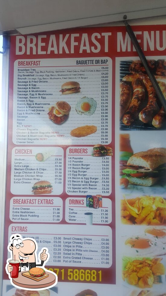 Menu at Wickes Kebab & Burger Van restaurant, Swindon
