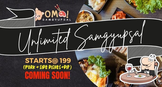 Menu at OMO! Samgyupsal restaurant, Naic
