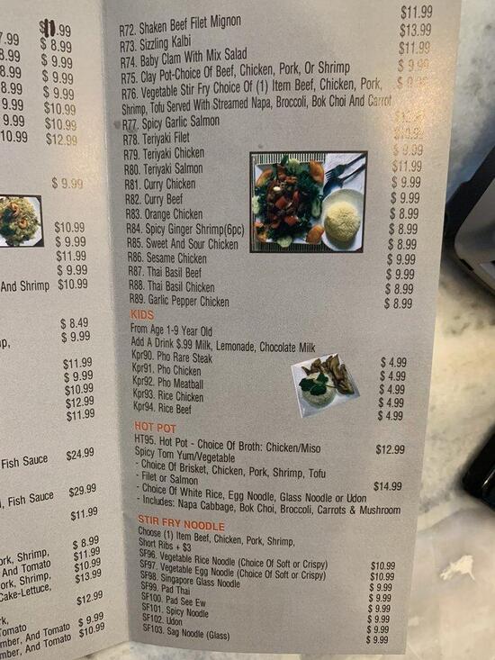 Menu at Pho Tastic & Deli restaurant, Corpus Christi