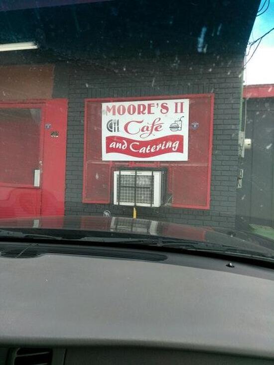 Menu at Moore's restaurant, New Iberia