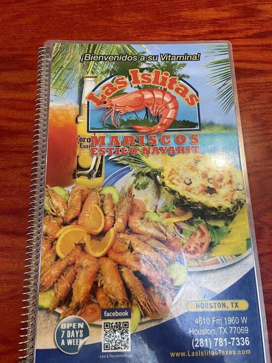 Menu at Las Islitas restaurant, Houston